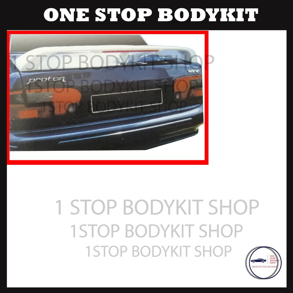 PROTON WIRA SALOON SPOILER WITH LED FIBER(FIBERGLASS)SKIRT LIP BODYKIT ...