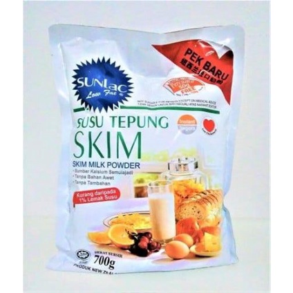 Sunlac Low Fat Skim Milk Powder 700g | Shopee Malaysia