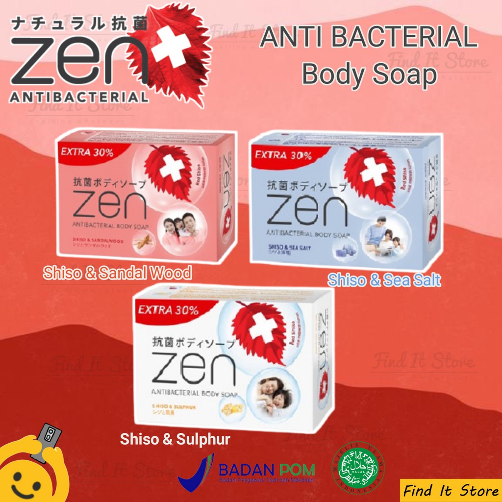 Zen Anti Bacterial Body Soap | Shiso Body Soap 80gr BPOM | Shopee Malaysia