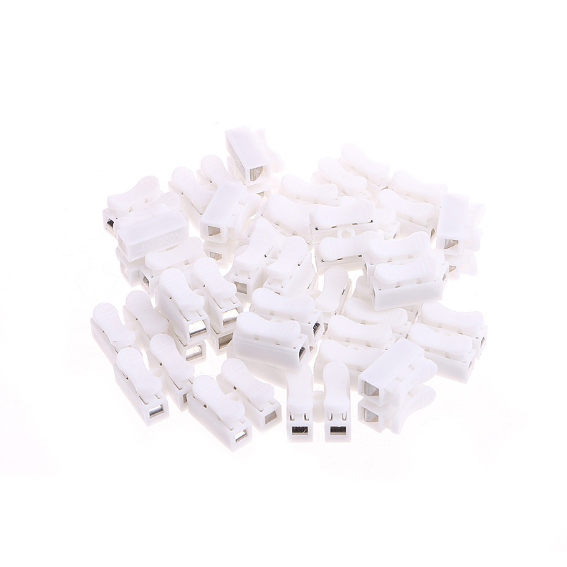 HL 30 Pcs 2 Pins Electrical Cable Connector CH2 Quick Splice Lock Wire ...