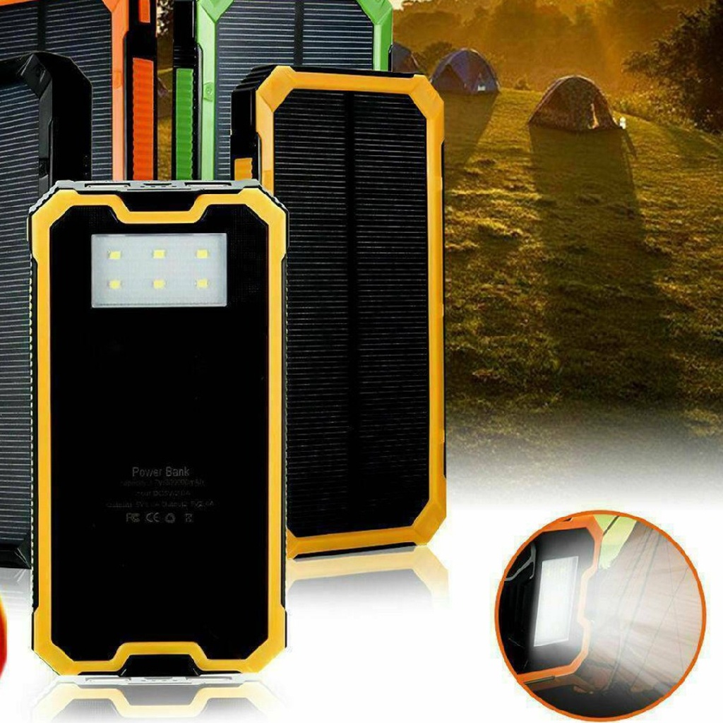 Solar Power Bank Box 2 USB Port Portable Sun Power Phone Charger Case ...