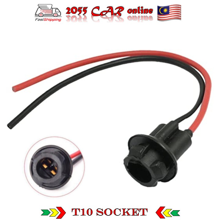 1 Pieces T10 5050 W5W Bulb Socket Holder Connector Pre-wired Adapter ...