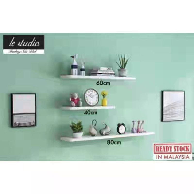 *READY STOCK* 3 in 1 Floating Shelves [40/60/80cm] | Shopee Malaysia