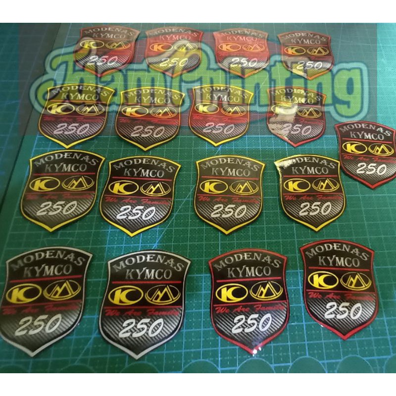 Stiker Logo utk MODENAS ELEGAN 250 / KYMCO (harga untuk 3pcs) | Shopee ...