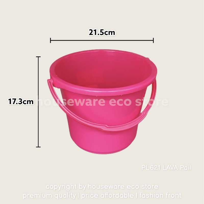 LAVA 1 gallon Pail Bekas Plastik | Bucket / Baldi / Basket/ Tong Mop ...