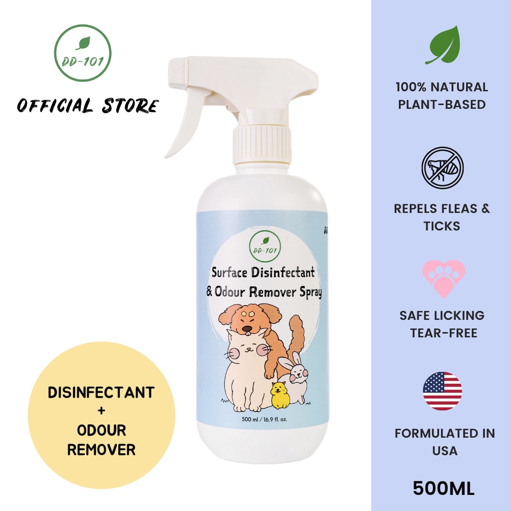 DD101 Pets Home Surface Disinfectant and Deodoriser Spray 500ml - Safe ...