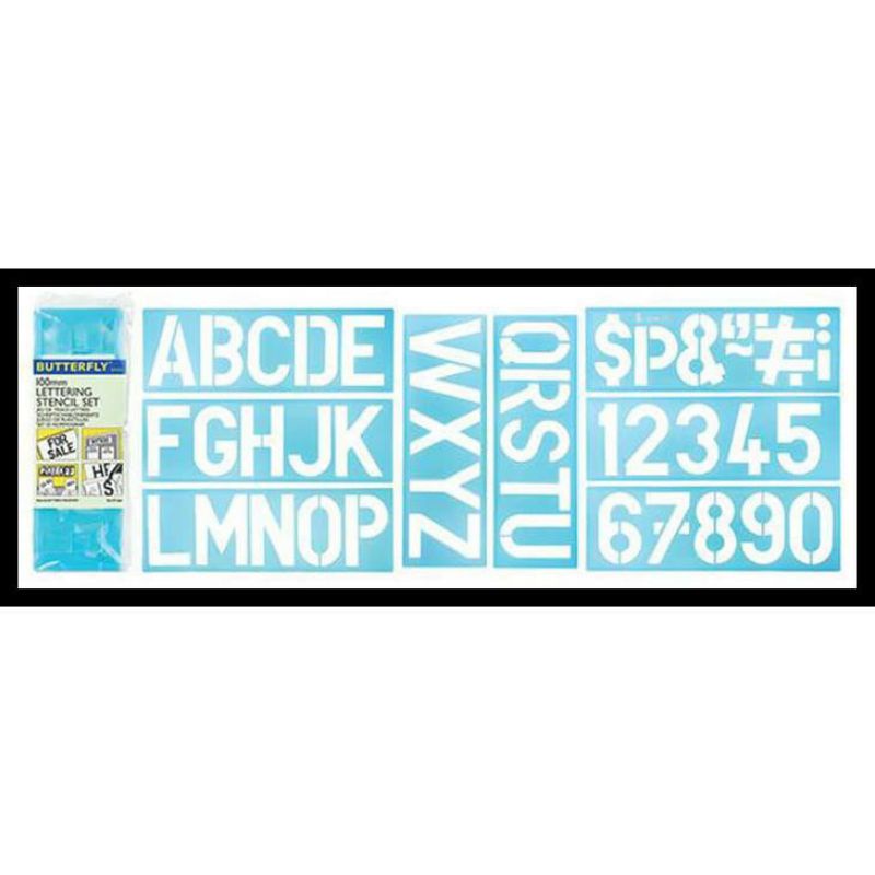 BUTTERFLY ALPHABET LETTER TEMPLATE LETTERING STENCIL SCREEN PRINTING ...