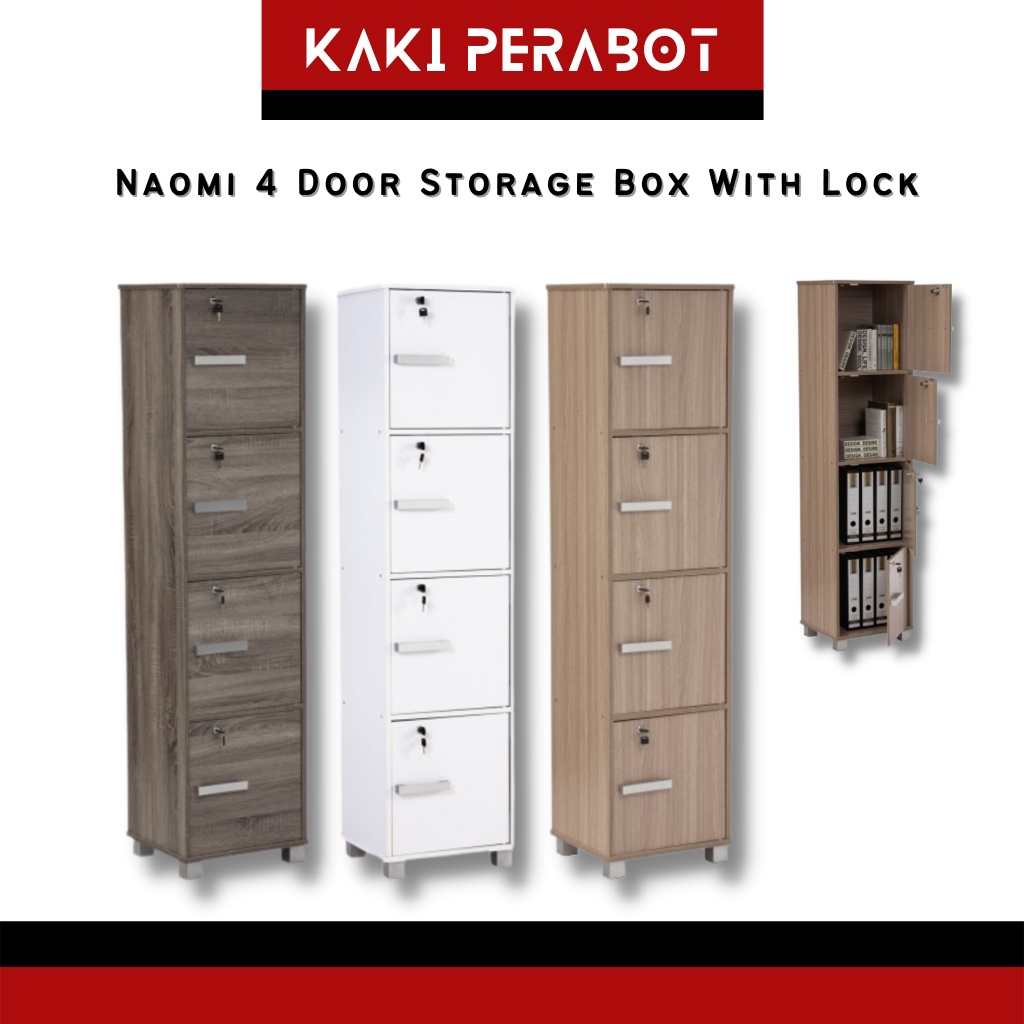 NAOMI 4 Door Cabinet Locker Cabinet Storage File Cabinet Office Cabinet ...