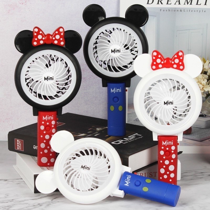 Cute Mickey Minnie USB Portable Rechageable Mini Handheld Fan With ...