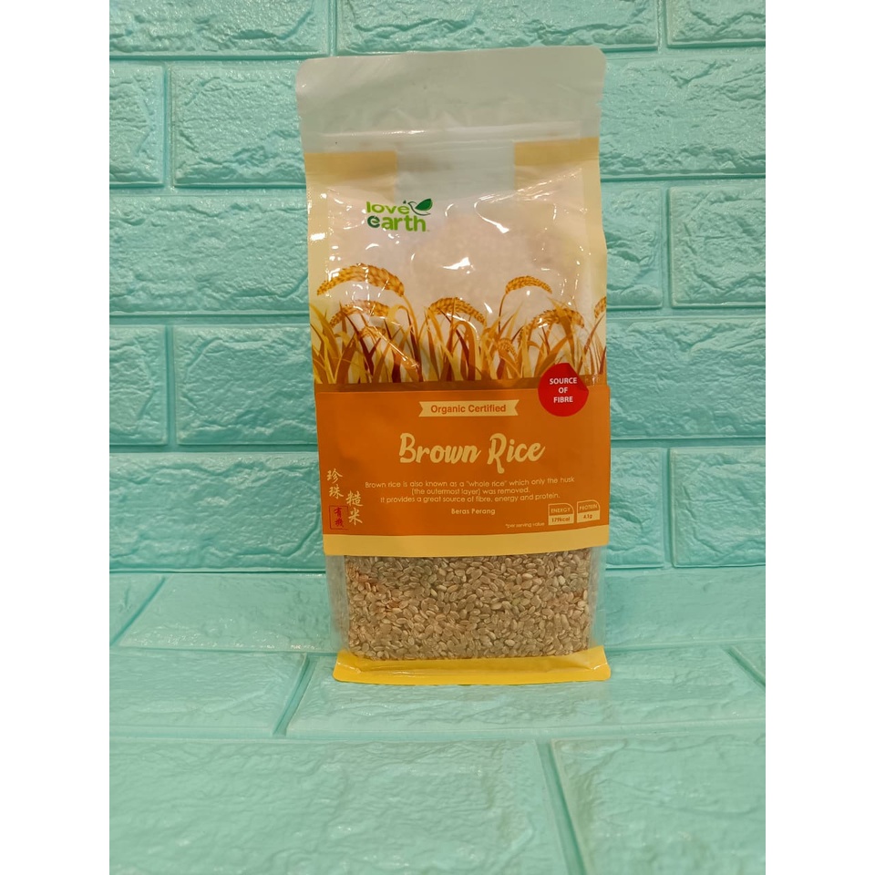 Love Earth Organic Brown Rice 1 kg | Shopee Malaysia