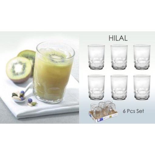 Set of 6Pc Duralex Hilal Clear Tempered Glass/Gelas Duralex Putih 6 Biji/Pack | Shopee Malaysia
