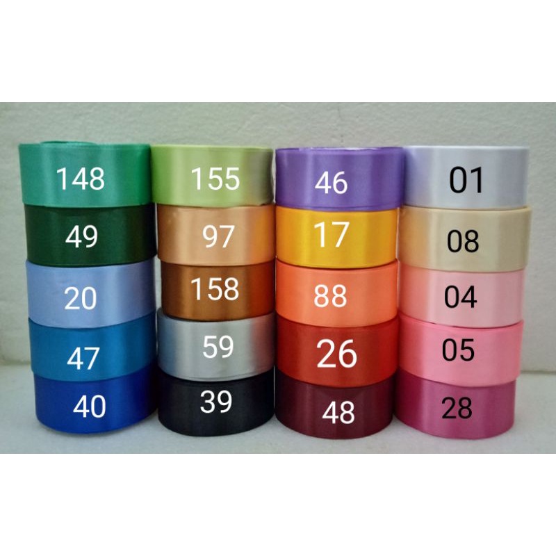 ***4cm Ribbon ***25yd /ROLL 4cm SATIN RIBBON / REBEN / RIBBON HADIAH ...
