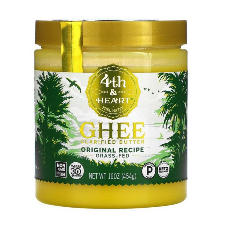 4th & Heart Ghee Clarified Butter, Grass Fed, Original Recipe, Ghee Oil ...