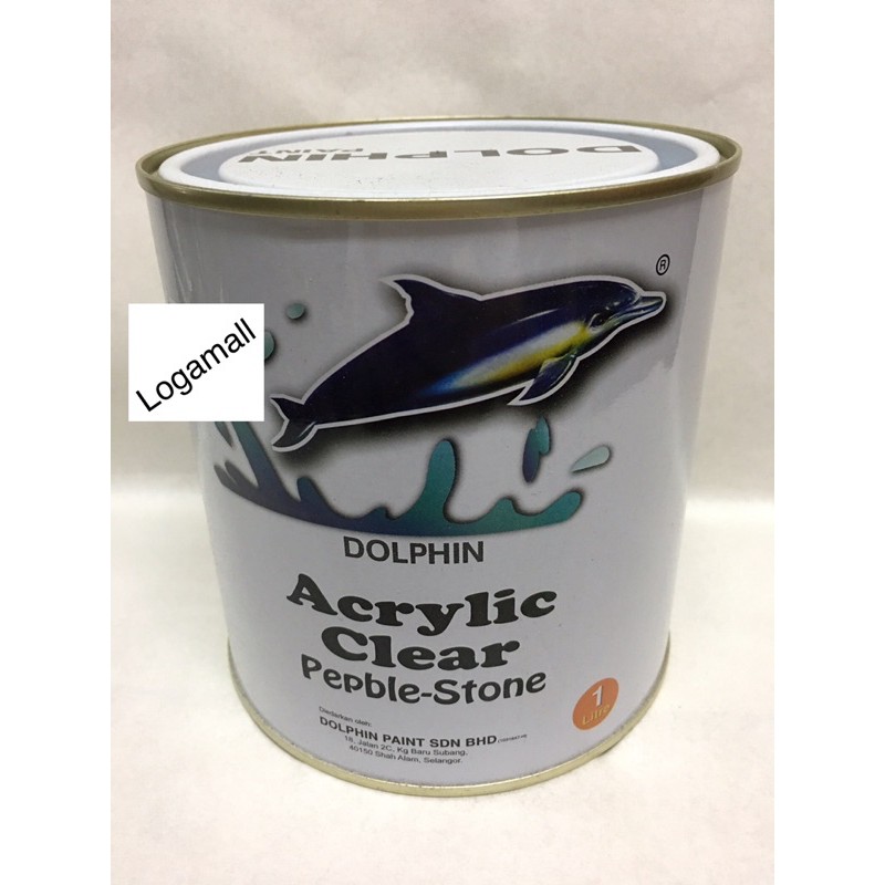 DOLPHIN Acrylic Clear - Pebble Stone 1L | Shopee Malaysia