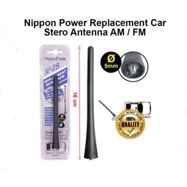 Car Roof Radio Antenna Pole Mast Myvi Old Alza Proton Waja Persona Perodua Np-28/Np-29 | Shopee ...