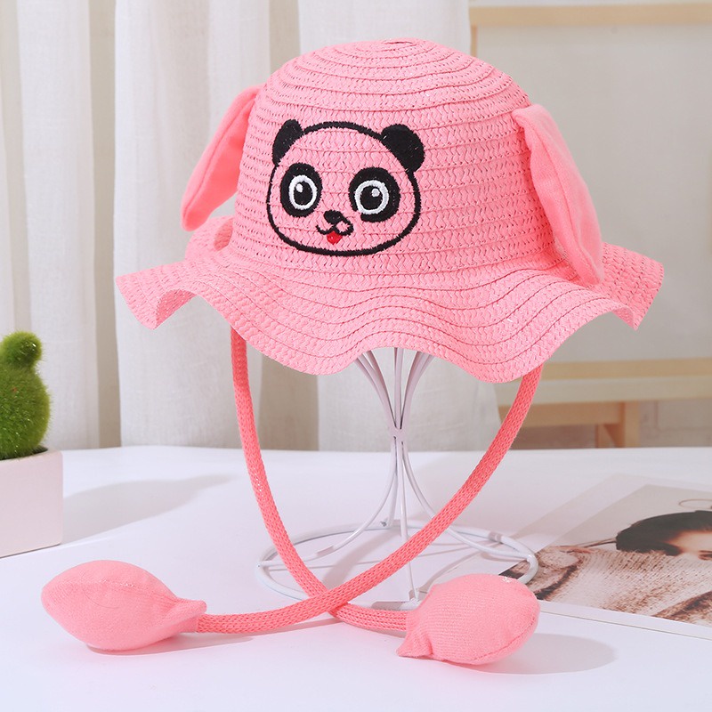 Kidoo Cute Tik Tok Rabbit Straw Hat Ear Moving Colorful Hat Cap Animal ...