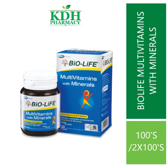 BIOLIFE MULTIVITAMINS WITH MINERALS (100'S/2X100'S) | Shopee Malaysia