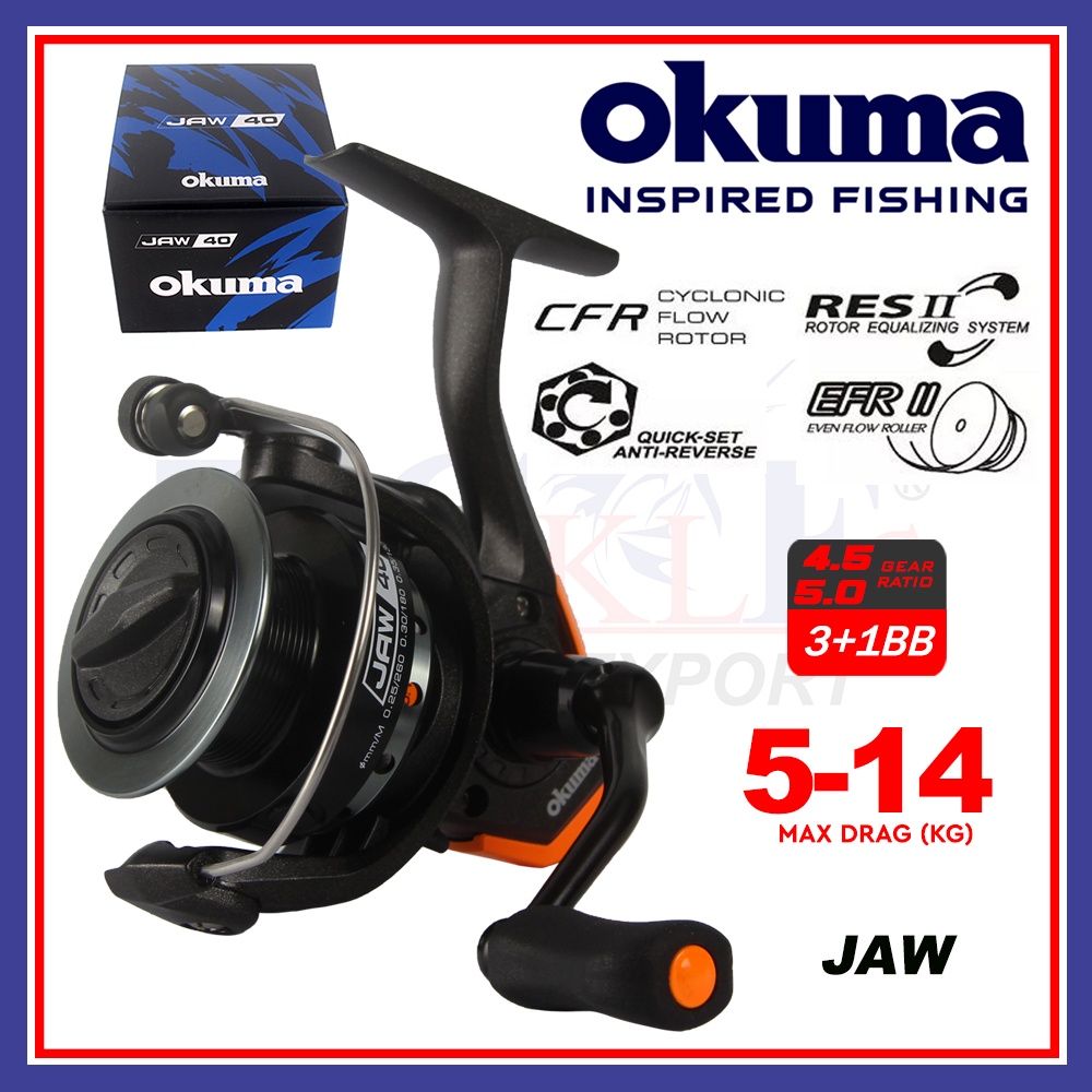 Max Drag 5kg-14kg Okuma Jaw Spinning Fishing Reel Mesin Kekili Pancing ...