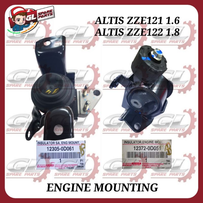 ENGINE MOUNTING (100% ORIGINAL)(THAILAND) TOYOTA ALTIS OLD MODEL ZZE122 ...