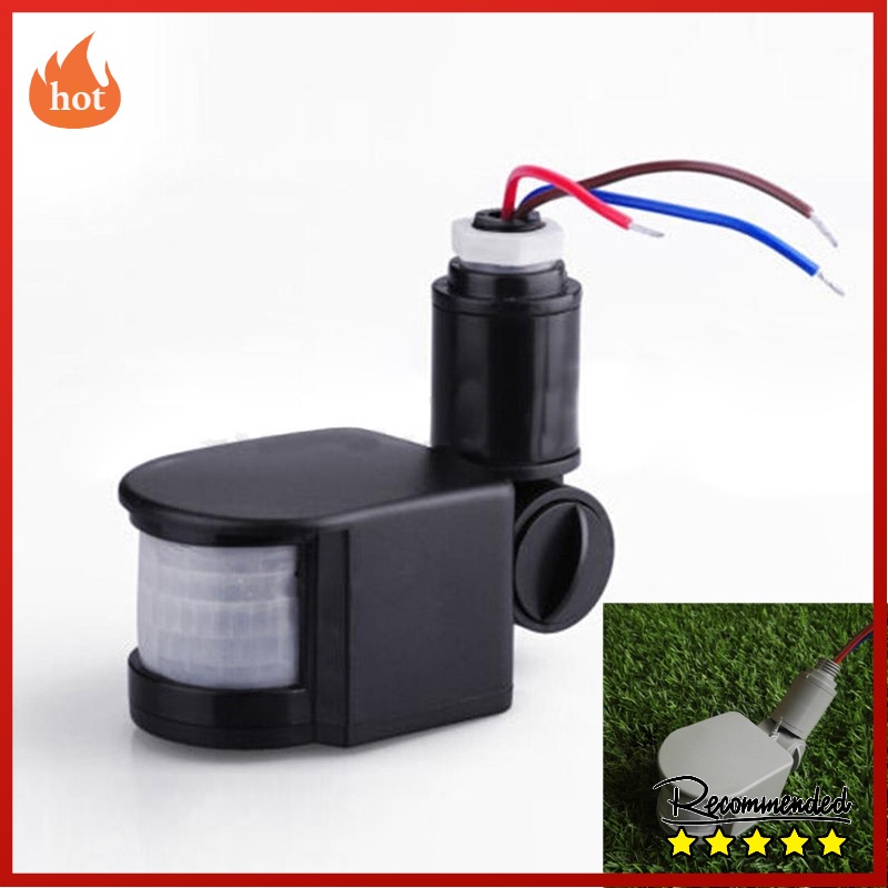 Outdoor 110-220V Infrared PIR Motion Sensor Detector Wall Light Switch ...
