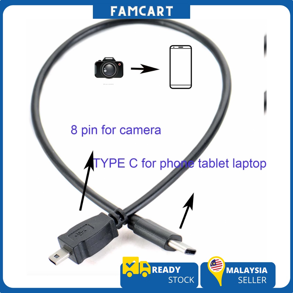 🔥READY STOCK🔥 OTG-6 TYPE C OTG nikon CABLE UC-E6 E16 E17 Coolpix P2 P50 ...