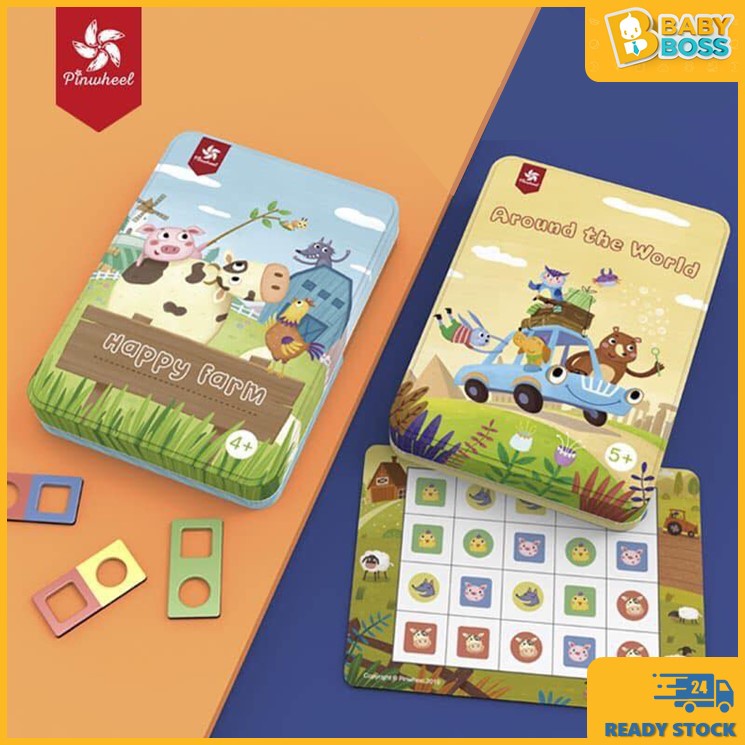 Pinwheel Magnetic Sticker Matching Educational Toy Happy Farm Around ...