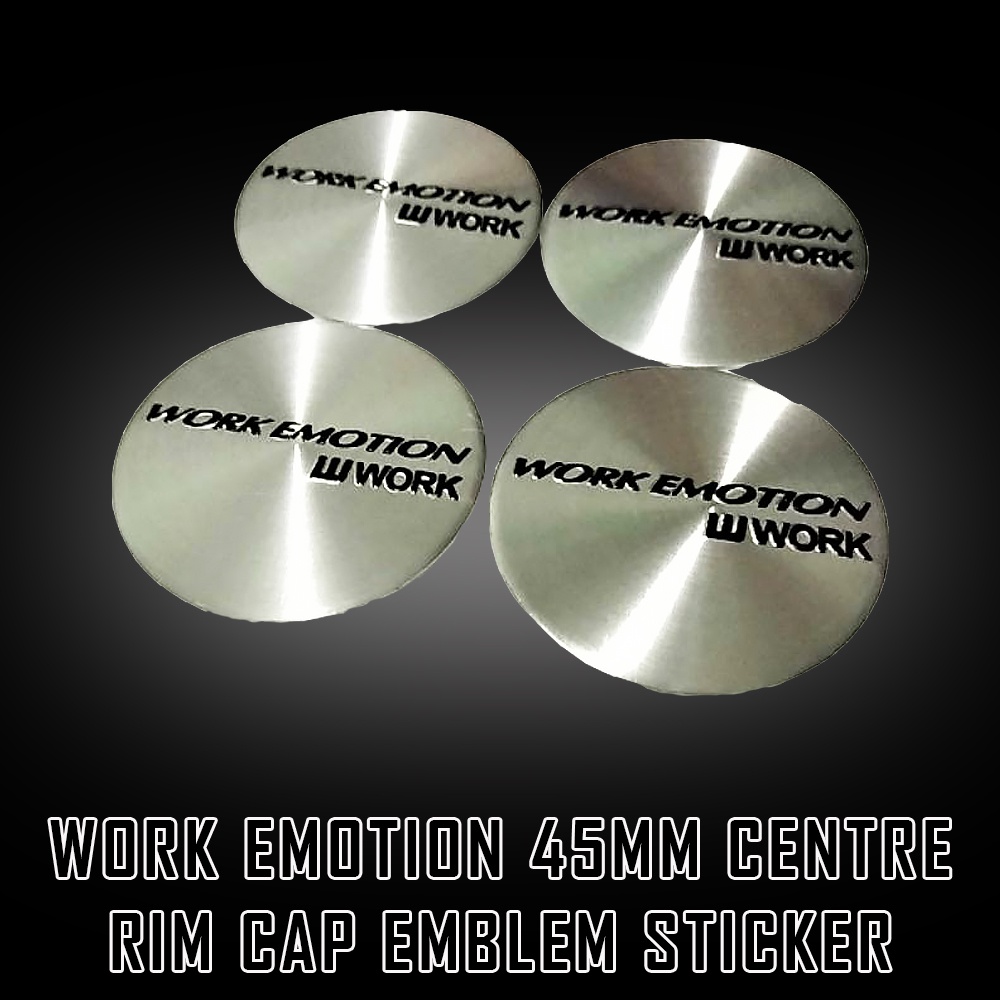 🔥4pcsx45mm (Silver) Work Emotion Center Rim Cap Car Emblem Sticker🔥 ...