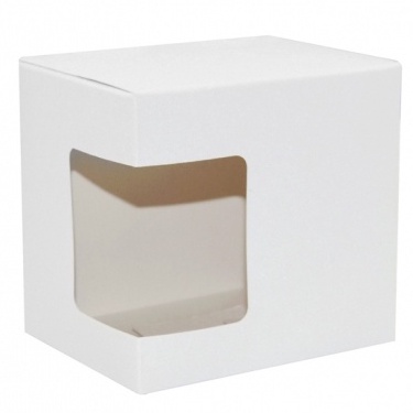 (50 pcs) White Mug Box with window Thin / Not Corrugated made of Board ...
