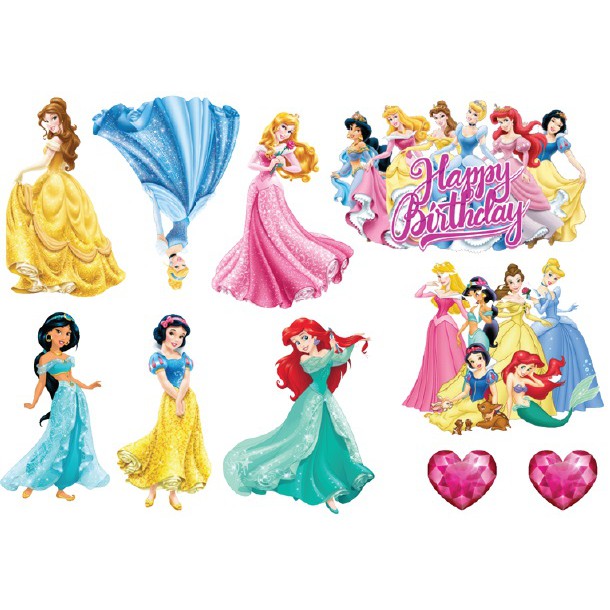 DISNEY PRINCESS High Quality Paper Cake Topper Kek Cake Decor Cupcake ...