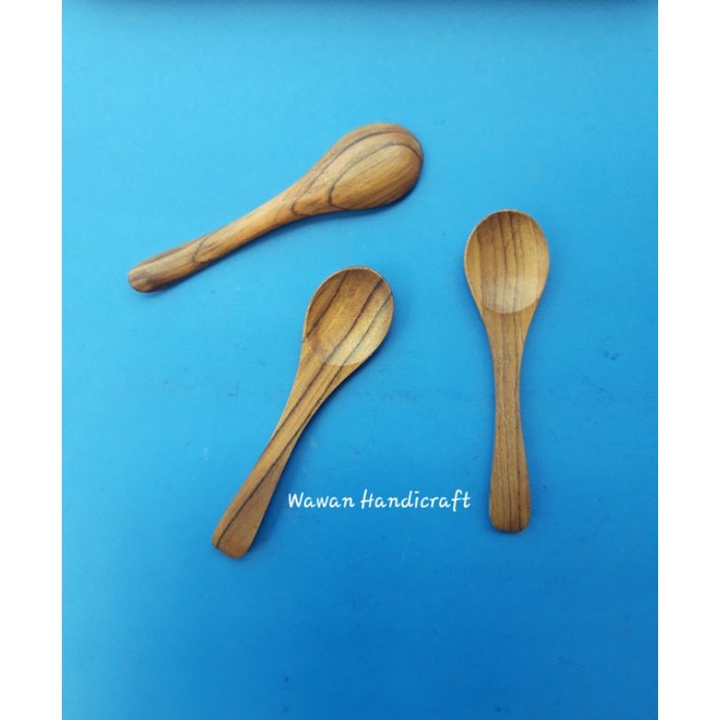KAYU 12cm teak wood spoon/spice spoon/teak wood measuring spoon/wooden ...