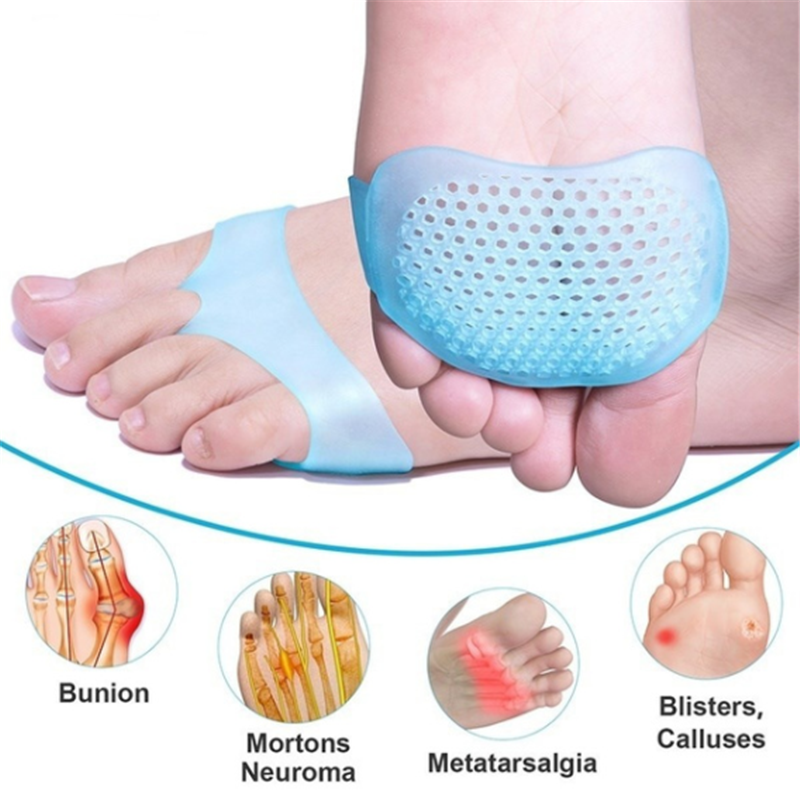 Reusable Soft Silicone Insoles Forefoot Pads Honeycomb Versatile Pain ...