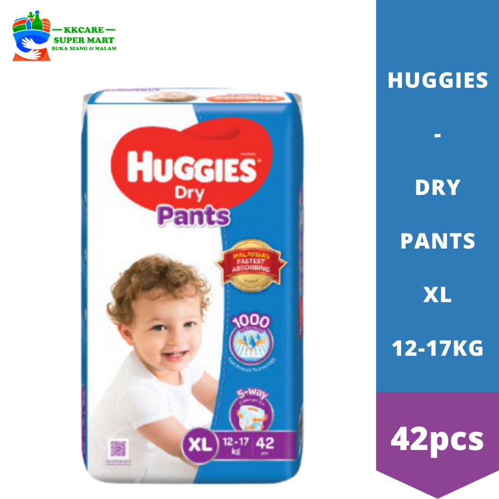 Huggies - Dry Pants / XL For 12-17kg ( 42pcs ) | Shopee Malaysia