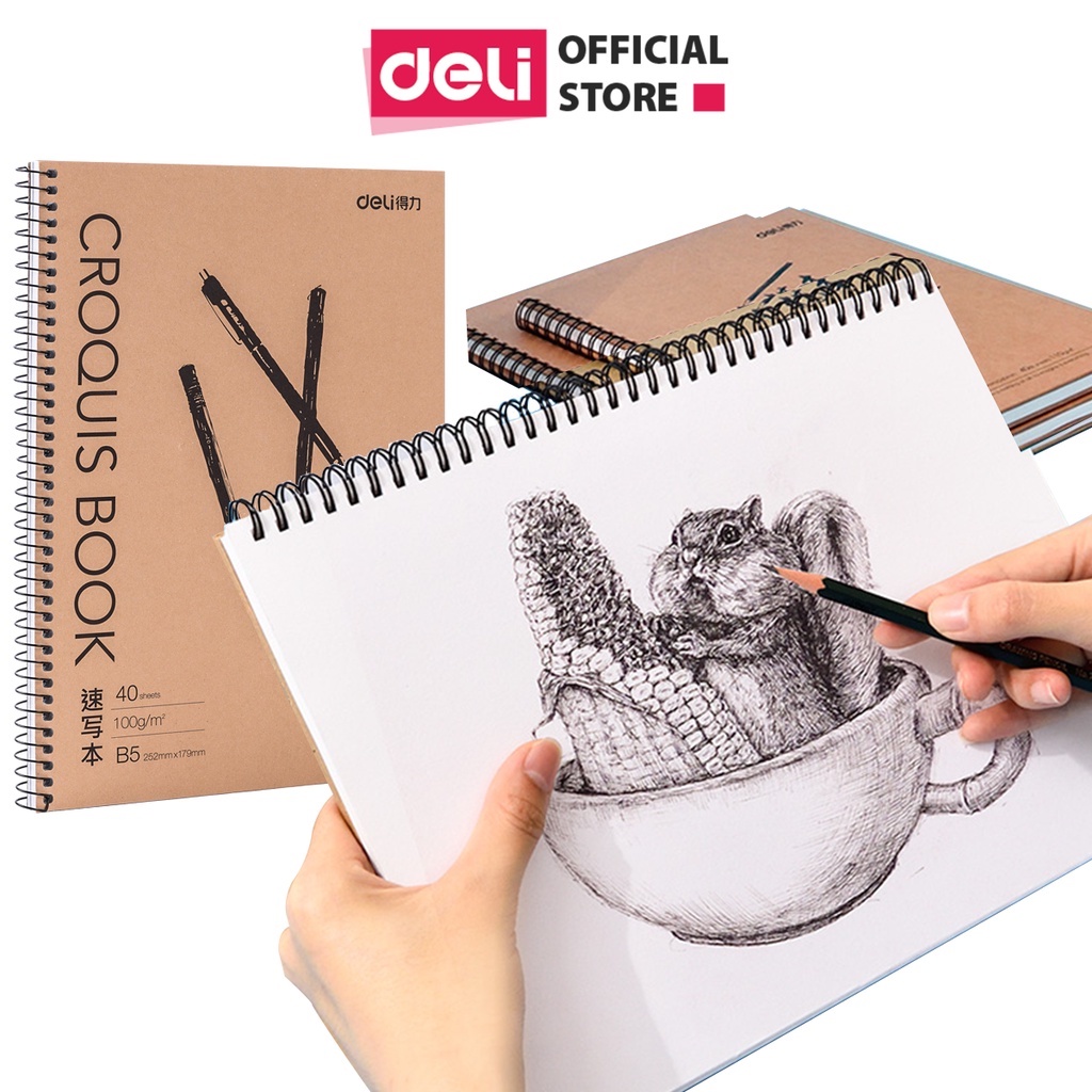 XO Deli sketchbook pencil drawing notebook 40 pages 100gsm horizontal ...