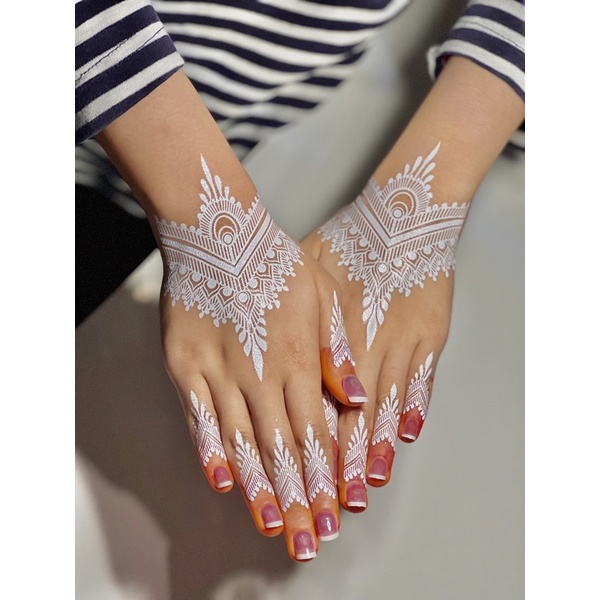 READY STOCK🔥 BORONG STICKER WHITE EXCLUSIVE - sticker inai putih spray ...