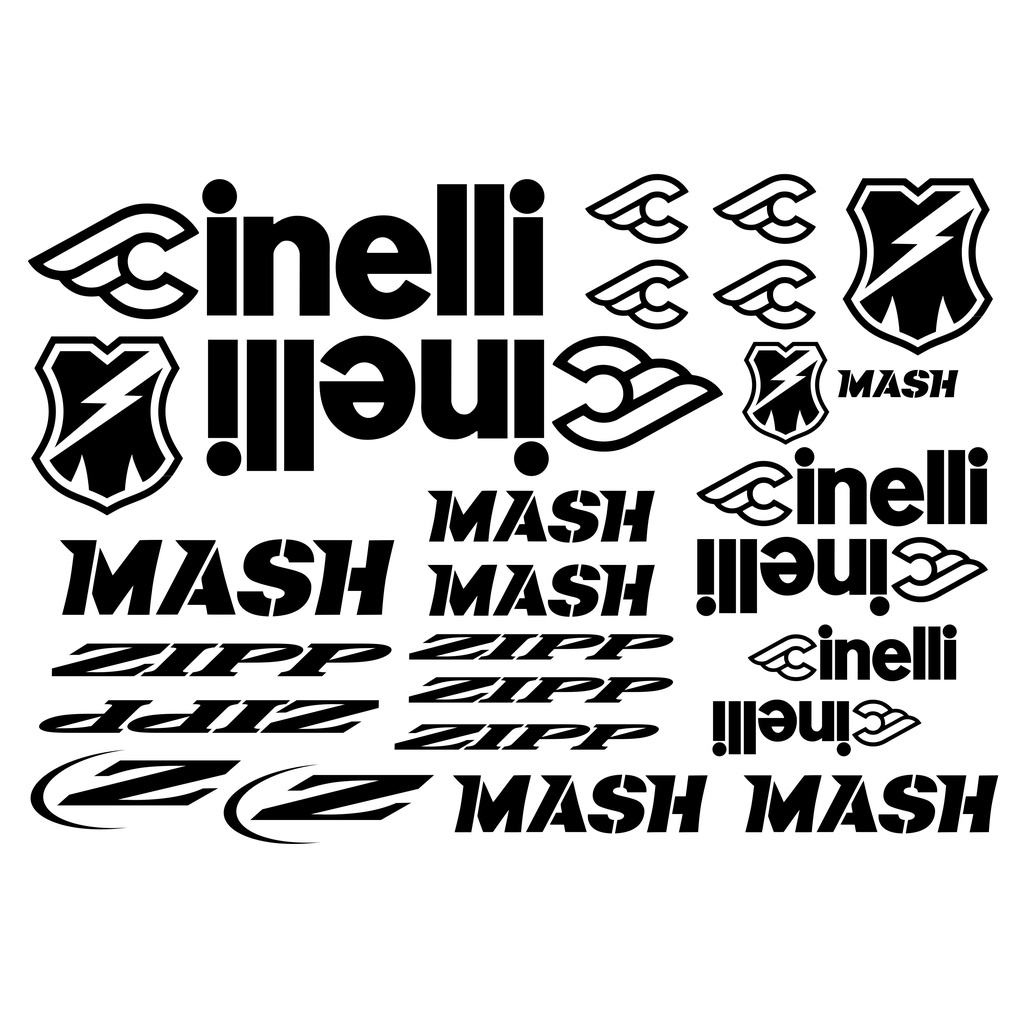 [NEW] Cinelli Mash Zipp 24 pcs Fixie Fixed bike cycling sticker cinelli ...