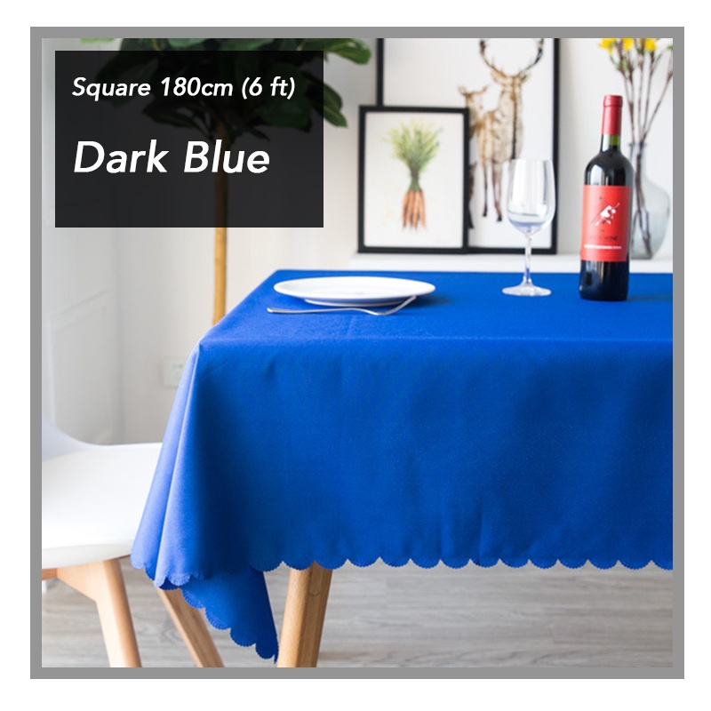 ACEVE DREAM READY STOCK Plain 1.8M (6FT) Square Round Table Top Cloth ...