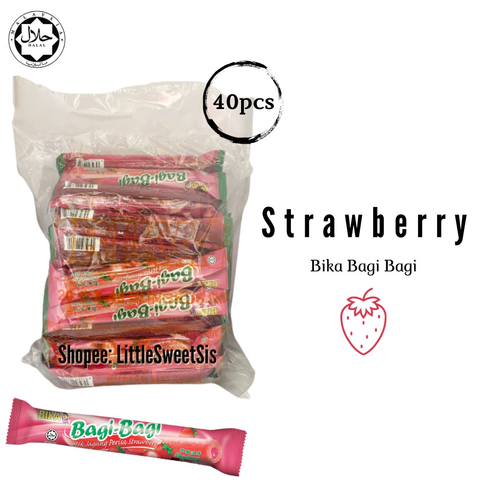 [40*10g] BIKA BAGI BAGI/ BIKA PIKA CORN SNACK - STRAWBERRY/ CHICKEN ...