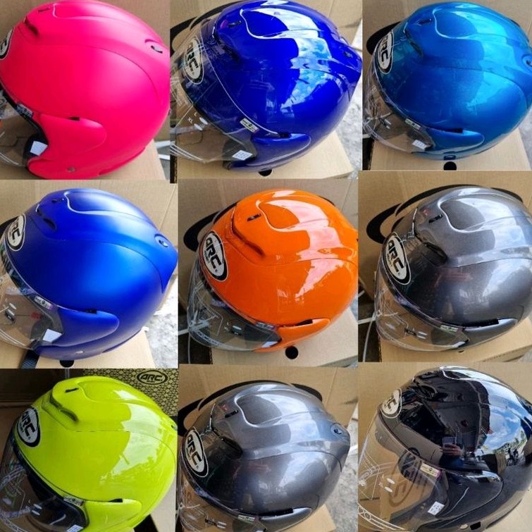 ARC RITZ HELMET ORIGINAL BLACK LEMON GREEN DEEP BLUE ORANGE OREN PINK ...