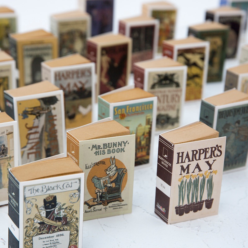 Journal Go 122 Sheets Mini Memo Pad Creative Matchbox Retro Notes ...