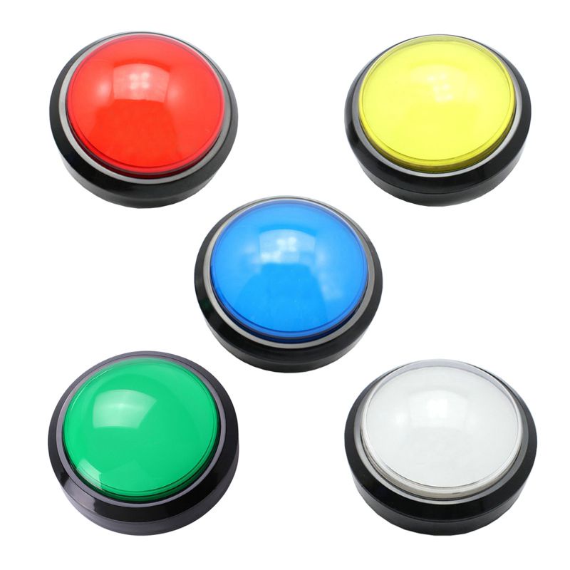 SPMH 100mm Big Round Push Button LED Illuminated with Microswitch for ...