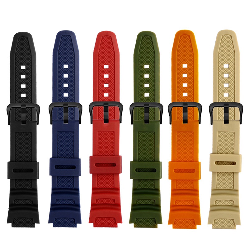 Trendy New 18mm Rubber Strap for Casio Watches W-218H, F-108, AE1200 ...