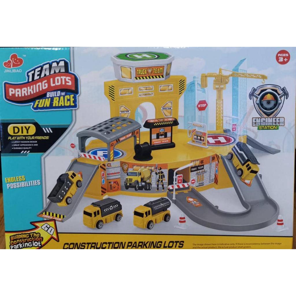 Young Engineers Parking Garage Playset-TEAM PARKING LOT BUILT THE FUN ...