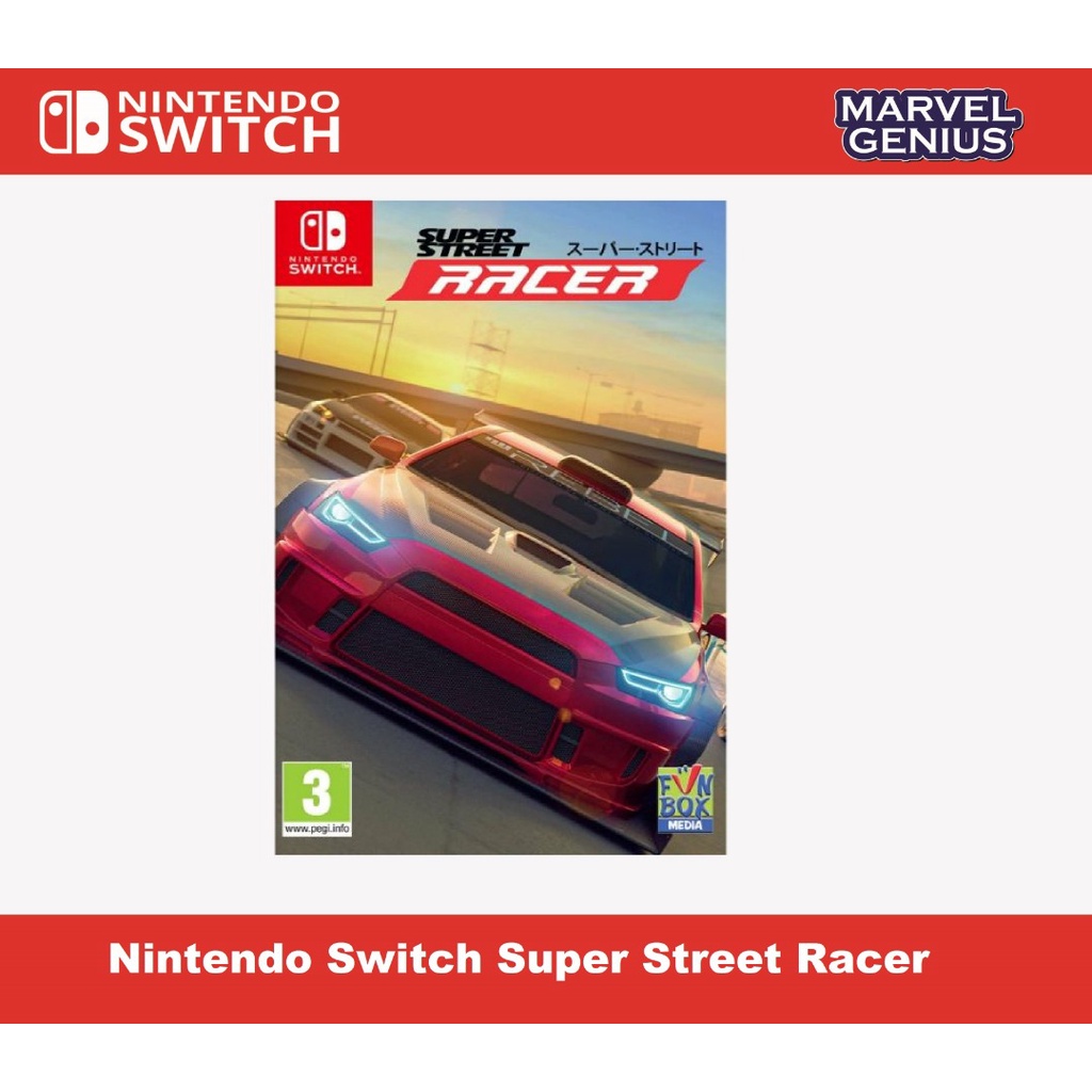 NSW NS Nintendo Switch GAME Super Street Racer BUNDLE WITH STEERING ...
