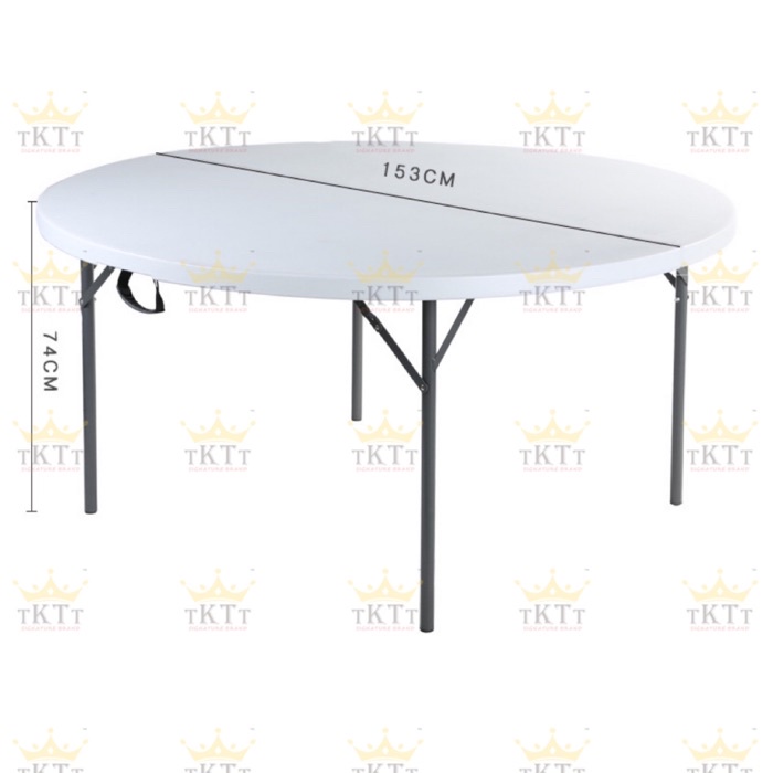 TKTT ™️ Asoga 5 Feet Round Foldable Banquet Table Portable Round ...