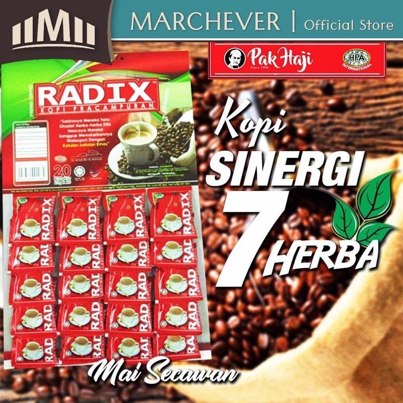 Kopi Radix Original HPA Papan / Coffee Radix papan 20 packet/kopi radix ...