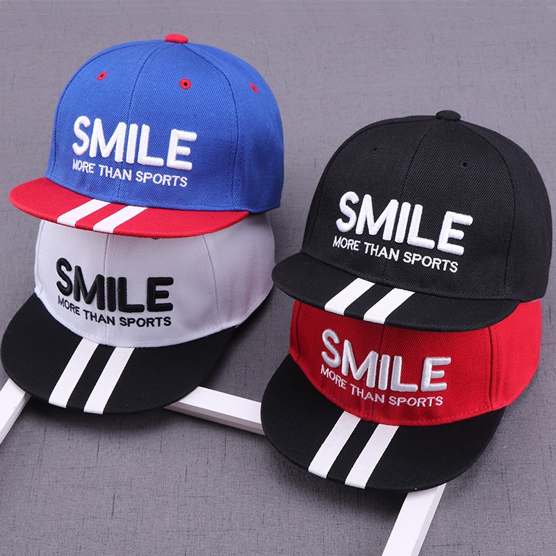 Embroidery SMILE Children's Baseball Cap Fashion English Letters Baby ...