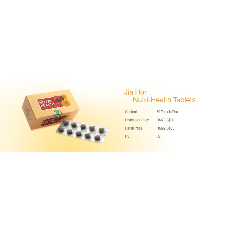 Shuang Hor 佳鶴營養保健錠片 Jia Hor Nutri-Health Tablets 60 錠 Tablet / Tablets ...