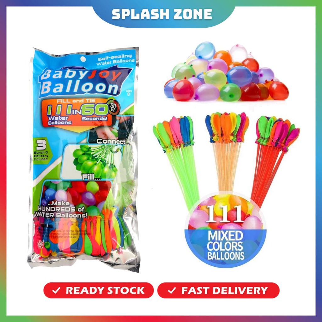 111 Pcs Self Tying Magic Water Balloons Fast Filling Water Bomb Party ...