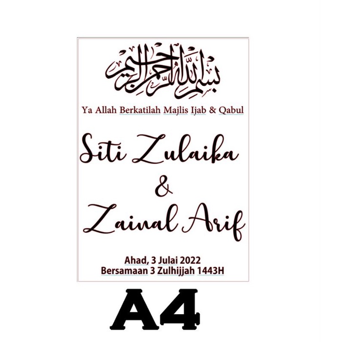 Sticker welcome board A4 dan A3 | Shopee Malaysia