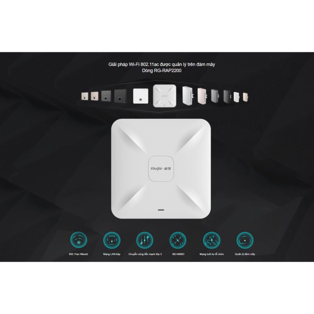Ruijie RG-RAP2200(F) 2200F LAN 100M 110 users ceiling mounted WiFi ...